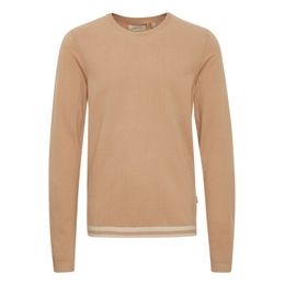 Strickfleece-Pullover Blend "Strickpullover BHPullover", Herren, Gr. S, beige (cornstalk), Obermaterial: 50% Viskose CV. 28% Polyester PES. 22% Nylon NY., Pullover Strickfleece-Pullover