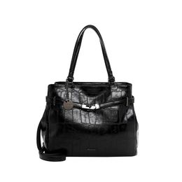 Shopper Tamaris "Shopper TAS Gulia", Damen, Gr. B/H/T: 45cm x 29cm x 18cm 0, schwarz (schwarz 100), Polyurethan, Taschen Shopper