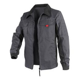 K&Uuml;BLER Arbeitsjacke K&Uuml;BLER "Bekleidung", Herren, Gr. 46, grau (anthrazit, schwarz), Obermaterial: 65% Polyester PES. 35% Baumwolle CO., Jacken Arbeitsjacke