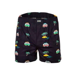 Webboxer Happy Shorts "Web-Boxershorts 1er Pack", Herren, Gr. L, bunt (vacation), Obermaterial: 100% Baumwolle CO., Unterhosen Webboxer
