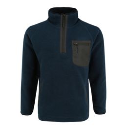 Strickfleece-Pullover INDICODE "Fleecejacke IDTrout", Herren, Gr. L, blau (navy), Obermaterial: 100% Polyamid PA., Sweatshirts Strickfleece-Pullover