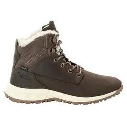 Ankleboots Jack Wolfskin "QUEENSTOWN CITY TEXAPORE MID W", Damen, Gr. UK 7,5 - EU 41, Normalschaft, braun (cold, coffee), Obermaterial: Leder. Obermaterial 2: Synthetik. Futter: Polyester, Schuhe Ankleboots