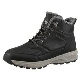 Winterboots Polarino "Bantry", Herren, Gr. 44, schwarz, grau, Lederimitat, Nylon, Schuhe Winterboots, mit TEX-Membrane
