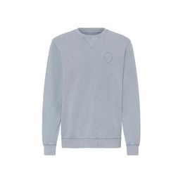 Longpullover Blend "Sweater BHFactor", Herren, Gr. M, blau (faded denim), Obermaterial: 100% Baumwolle CO., Pullover Longpullover