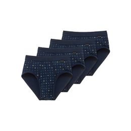 Slip Schiesser "Slip 4er Pack", Herren, Gr. XXL, blau (marine), Obermaterial: 100% Baumwolle CO., Unterhosen Slip