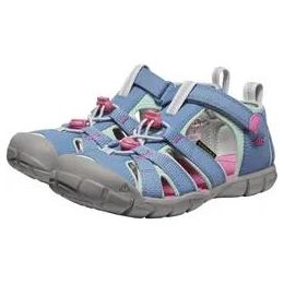 Sandale Keen "SEACAMP II CNX", Jungen, Gr. 32, bunt (coronet blau, hot pink), Synthetik, Textil, Schuhe Sandale