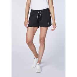 Bermudas Chiemsee "NADI", Damen, Gr. XXL, N-Gr, schwarz (schwarz beauty), Sweatware, Obermaterial: 60% Baumwolle, 40% Polyester, unifarben, Hosen Bermudas