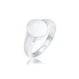 Siegelring Kuzzoi "Ring Herren Siegelring Matt Basic Cool 925er Silber" Gr. 66, silber, Fingerringe, Herren, 66, ohne Stein, Silber 925 (Sterlingsilber), 10mm, Siegelring