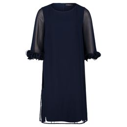 Cocktailkleid Vera Mont "Cocktailkleid mit R&uuml;schen", Damen, Gr. 36, EURO, blau (night sky), Obermaterial: 100% Polyester PES., Kleider Cocktailkleid