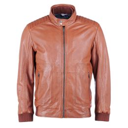 Lederjacke JCC "Lederblouson 3102164", Herren, Gr. 52, braun (cognac), Obermaterial: 100% Lammleder LEL. Futter: 100% Polyester PES., Jacken Lederjacke