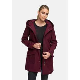 Winterjacke Marikoo "Marikoo Mayleen Damen Softshell Jacke B856", Damen, Gr. 5XL, rot (wine), Obermaterial: 95% Polyester PES. 5% Elasthan EL., Jacken Winterjacke