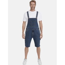 Latzhose Jan Vanderstorm "Bermuda FOCKO", Herren, Gr. 56, N-Gr, blau, Obermaterial: 75% B&uuml;ffelleder BL. 23% Polyester COOLMAX PES(Coolmax). 2% Elasthan EL., Hosen Latzhose