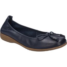 Ballerina Josef Seibel "Fenja 09, indigo", Damen, Gr. 41, blau (indigo), Obermaterial: 100% Rindsleder Leather cow., Schuhe Ballerina