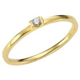 Fingerring OROLINO "Gold 585 mit Brillant 0,04ct." Gr. 18, gelb, Fingerringe, Damen, 056 (17,8), 0,04 SI = kleine Einschl&uuml;sse, Gold, Fingerring