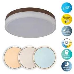 N&auml;ve N&Auml;VE LED Deckenleuchte "Lola", wei&szlig;, 1, &Oslash; 50cm H: 9cm, 1 Stk., Leuchten, Dimmbar per Fernbedienung (inkl.), CCT, Memory, Nachtlicht, D: 50cm, LED Deckenleuchte