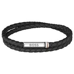 Armband BOSS "ARES SUMMER", schwarz, edelstahlfarben, wei&szlig;, braun, Armb&auml;nder, Damen, 19cm, Edelstahl Nylon, Edelstahl, Nylon, Armband, Emaille
