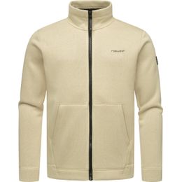 Sweatjacke Ragwear "Sweatjacke Fabbian Collar", Herren, Gr. L, beige (ecru), Obermaterial: 100% Polyester PES. Futter: 100% Polyester PES., Sweatjacken Sweatjacke