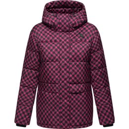Steppjacke Ragwear "Steppjacke Wikesh Print", Damen, Gr. XL, pink (fuchsia), Obermaterial: 100% Polyester PES. Obermaterial: Futter: 100% Polyester PES. 100% Polyester PES., Jacken Steppjacke