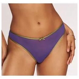 String Vivance "Finja", Damen, Gr. 32/34, blau, olive, Mesh, Obermaterial: 80% Polyamid, 20% Elasthan, Unterhosen String, aus transparentem Soft-Mesh, transparente Unterw&auml;sche, Dessous