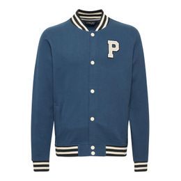 Collegejacke 11 Project "Collegejacke PRValen", Herren, Gr. L, blau (marineblaus), Obermaterial: 100% Baumwolle CO., regular fit normal, Jacken Collegejacke