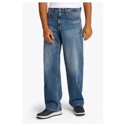 Tommy Hilfiger Loose-fit-Jeans TOMMY JEANS "Jamie Loose Straight", Herren, Gr. 34, L&auml;nge 34, blau (denim medium), Denim/Jeans, Obermaterial: 99% Baumwolle, 1% Elasthan, loose fit lang, Jeans, in blauer Waschung