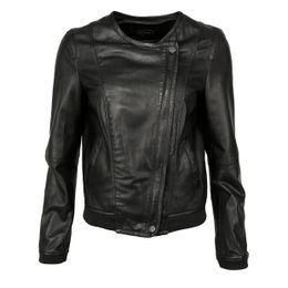 Bikerjacke JCC "Lederjacke 31019225_1", Damen, Gr. 3XL, schwarz, Obermaterial: 100% Lammnappaleder LANA. Futter: 100% Baumwolle CO., Jacken Bikerjacke