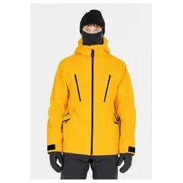 Skijacke SOS "La Thule", Herren, Gr. S, gelb, 100% Polyester, bestickt, unifarben, normal, ohne Ausschnitt, Jacken Skijacke, mit sch&uuml;tzender Bionic Finish-Membran