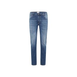 Comfort-fit-Jeans Mustang "Jeans Style Michigan Straight", Herren, Gr. 35, N-Gr, blau (dunkelblau), Obermaterial: 98% Baumwolle CO. 2% Elasthan EL., Jeans Comfort-fit-Jeans