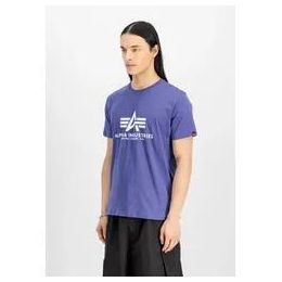 T-Shirt Alpha Industries "Basic T-Shirt BL", Herren, Gr. L, lila (night lila), Obermaterial: 100% Baumwolle, Shirts T-Shirt