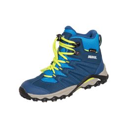 Wanderschuh Meindl "Meindl Arigo Junior Mid GORE-TEX", Jungen, Gr. 28, Normalschaft, blau, Mesh, Schuhe Wanderschuh, GORE-TEX &ndash; Winddicht, wasserdicht und atmungsaktiv