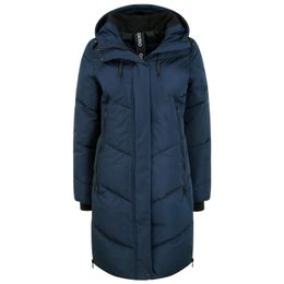 Kurzmantel oxmo "Kurzmantel OXJuna", Damen, Gr. XL, blau (insignia blau), Obermaterial: 100% Polyester PES., M&auml;ntel Kurzmantel