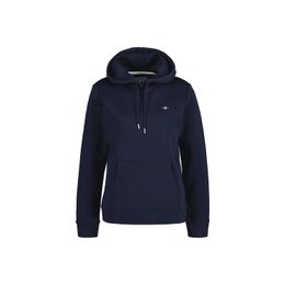 Sweatshirt Gant "Sweatshirt Regular Shield Hoodie", Damen, Gr. XS, blau, Obermaterial: 78% Baumwolle CO. 22% Polyester PES., Sweatshirts Sweatshirt
