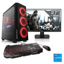 CSL Gaming-PC-Komplettsystem "Speed V25135", Energieeffizienz: E, schwarz, Microsoft Windows 11 Home (64 Bit), 16 GB RAM 1.000 GB SSD, Computer_Komplettsysteme, Gaming-PC-Komplettsystem