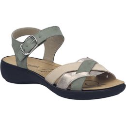 Sandale Josef Seibel "Ibiza 16, mint-multi", Damen, Gr. 37, gr&uuml;n (mint, multi), Obermaterial: 100% Rindsleder Leather cow., Schuhe Sandale