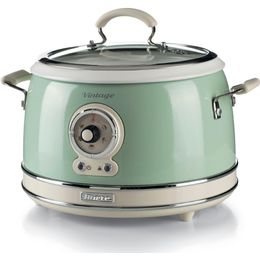Ariete Multikocher "2904GR", gr&uuml;n, B:27,5cm H:25,5cm T:32cm, K&uuml;chenmaschinen, Slowcooker/Reiskocher, Multikocher