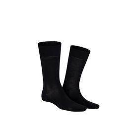 Socken Kunert "Socke Richard", Herren, Gr. 39-42, schwarz (schwarz 0070), Obermaterial: 98% Baumwolle CO. 2% Elasthan EL., Socken Socken