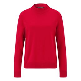Rundhalspullover Betty Barclay "Basic-Strickpullover mit Stehkragen", Damen, Gr. 46, rot, Obermaterial: 55% Viskose CV. 30% Polyester PES. 15% Polyamid PA., Pullover Rundhalspullover