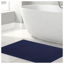 Badematte HAMMETEX "rutschfeste Badvorleger", blau (dunkelblau), H:7,5mm, Baumwolle, Badematten, Badematte, einfarbig, 100% Baumwolle, in 2 Gr&ouml;&szlig;en erh&auml;ltlich