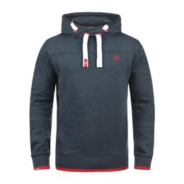 !Solid Kapuzenpullover SOLID "Hoodie SDBenjamin", Herren, Gr. S, blau (ins bl mel), Web, Obermaterial: 50% Baumwolle CO. 50% Polyester PES., unifarben, Pullover Kapuzenpullover