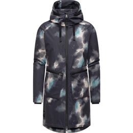 Wintermantel Ragwear "Wintermantel Holstic Print", Damen, Gr. XS, schwarz, Obermaterial: 100% Polyester PES. Obermaterial: Futter: 100% Polyester PES. 100% Polyester PES., M&auml;ntel Wintermantel