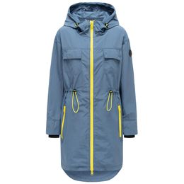 Outdoorjacke Marikoo "Marikoo Tr&uuml;ffelbonbon Damen Mantel N133", Damen, Gr. XL, blau (dusty blau), Obermaterial: 100% Polyester PES., Jacken Outdoorjacke