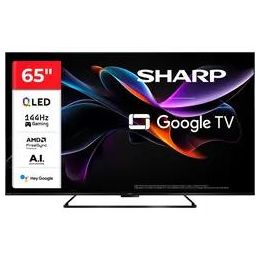 Sharp QLED-Fernseher "4T-C65HRx", Energieeffizienz: E (A-G), schwarz, 65 &prime;&prime;, Fernseher