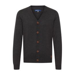 Cardigan Blend "Cardigan BHLennard", Herren, Gr. M, schwarz (charcoal), Obermaterial: 50% Baumwolle CO. 50% Polyacryl PAN., unifarben, Strickjacken Cardigan
