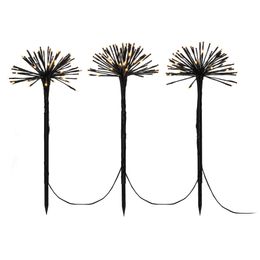 LED Gartenleuchte Konstsmide "LED Spiessleuchte mit 3 Pusteblumen", schwarz, H:50cm L:25cm T:25cm, Leuchten, LED Gartenleuchte