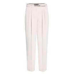 Stoffhose Betty Barclay "Stoffhose unifarben", Damen, Gr. 46, EURO, grau (grau beige), Obermaterial: 96% Polyester PES. 4% Elasthan EL., Hosen Stoffhose