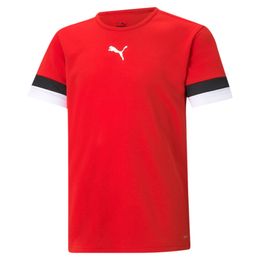 Fu&szlig;balltrikot Puma "TEAMRISE JERSEY JR", Kinder, Gr. 128, rot (Puma rot, Puma schwarz, Puma wei&szlig;), Netz, Obermaterial: 100% Polyester, unifarben, slim fit normal, Rundhals, Trikots Fu&szlig;balltrikot, Fu&szlig;ball, Kurzarm, mit Rundhalsausschnitt, mit DryCELL Technologie