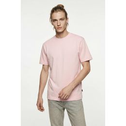 Only & Sons Rundhalsshirt ONLY & SONS "ONSFRED RLX SS TEE", Herren, Gr. M, veiled pink, Single Jersey, Obermaterial: 100% Baumwolle, unifarben, relaxed fit normal, Rundhals, Shirts Rundhalsshirt, Baumwolle, relaxed fit