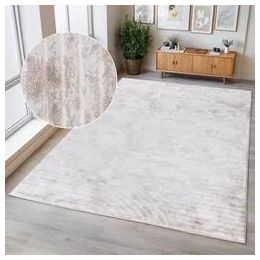 Teppich OTTO HOME "Luvu, mit Hoch-Tief-Struktur" Gr. 1, beige, B:60cm H:12mm L:90cm, Kunstfaser, Teppiche, Teppich, Modernes Design, Boho-Charme, dezenter Glanz, Wohnzimmer, Schlafzimmer