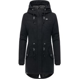 Wintermantel Ragwear "Wintermantel Ellba Coat A YOUMODO", Damen, Gr. XXL, schwarz, Obermaterial: 100% Polyester PES. Obermaterial: Futter: 100% Polyester PES. 100% Polyester PES., M&auml;ntel Wintermantel