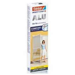 Insektenschutz-T&uuml;r Tesa "Insect Stop ALU Comfort Fliegengitter f&uuml;r T&uuml;ren - 1.2 m : 2.4 m", grau (rahmen: anthrazit gewebe: schwarz), B:120cm H:240cm, Insektenschutzgitter, Insektenschutz f&uuml;r Balkont&uuml;r, Terrassent&uuml;r, Aluminiumrahmen